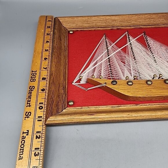 Wall Decor | Midcentury Nautical Galleon Sailboat Ship String Art Wall ...